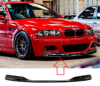 Lip Spoiler: Splitter εμπρός προφυλακτήρα μαύρο πλαστικό γυαλιστερό ...